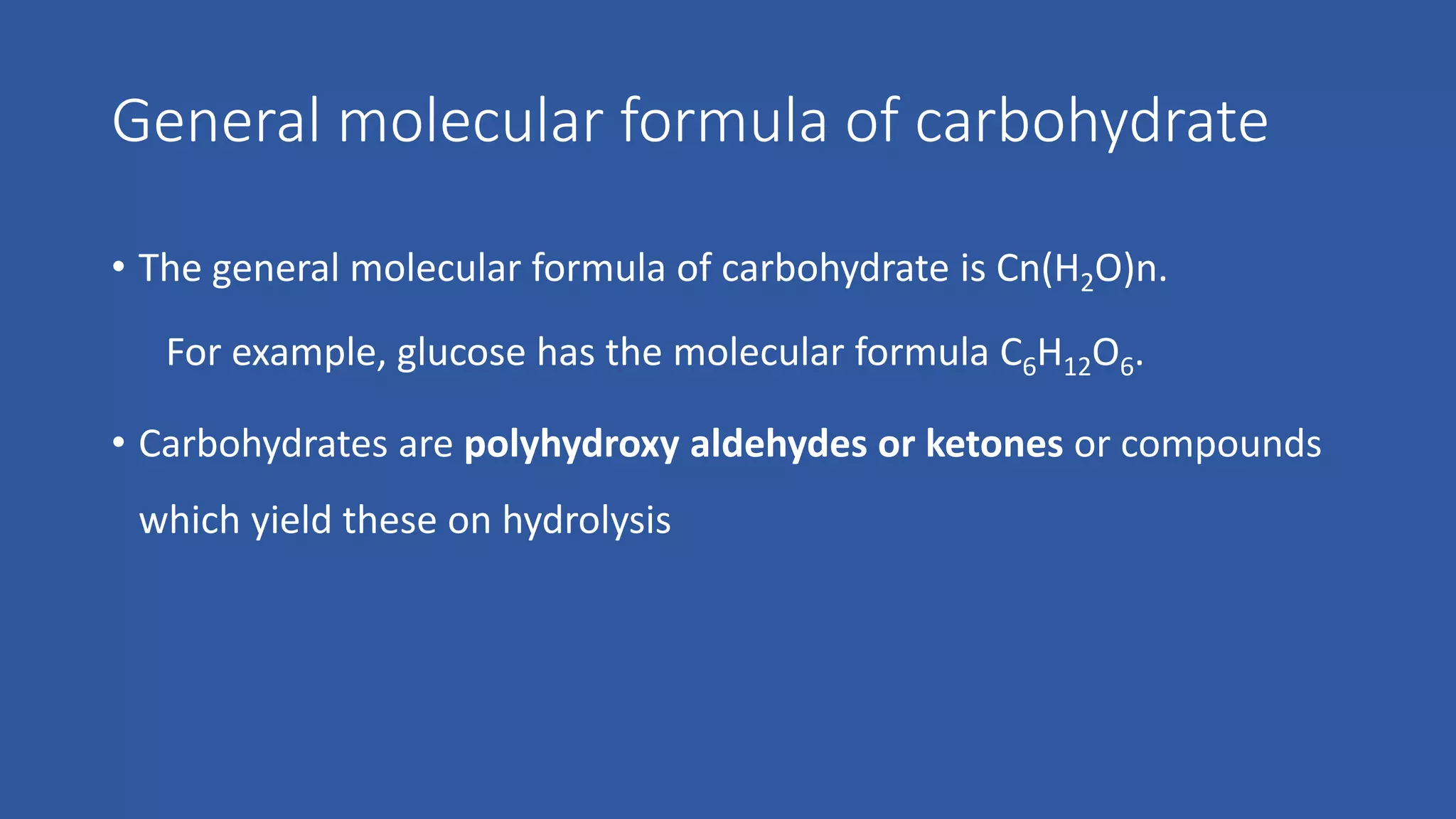 Chemistry of carbohydrates | PPTX
