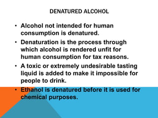 Chemistry of alcohol | PPTX