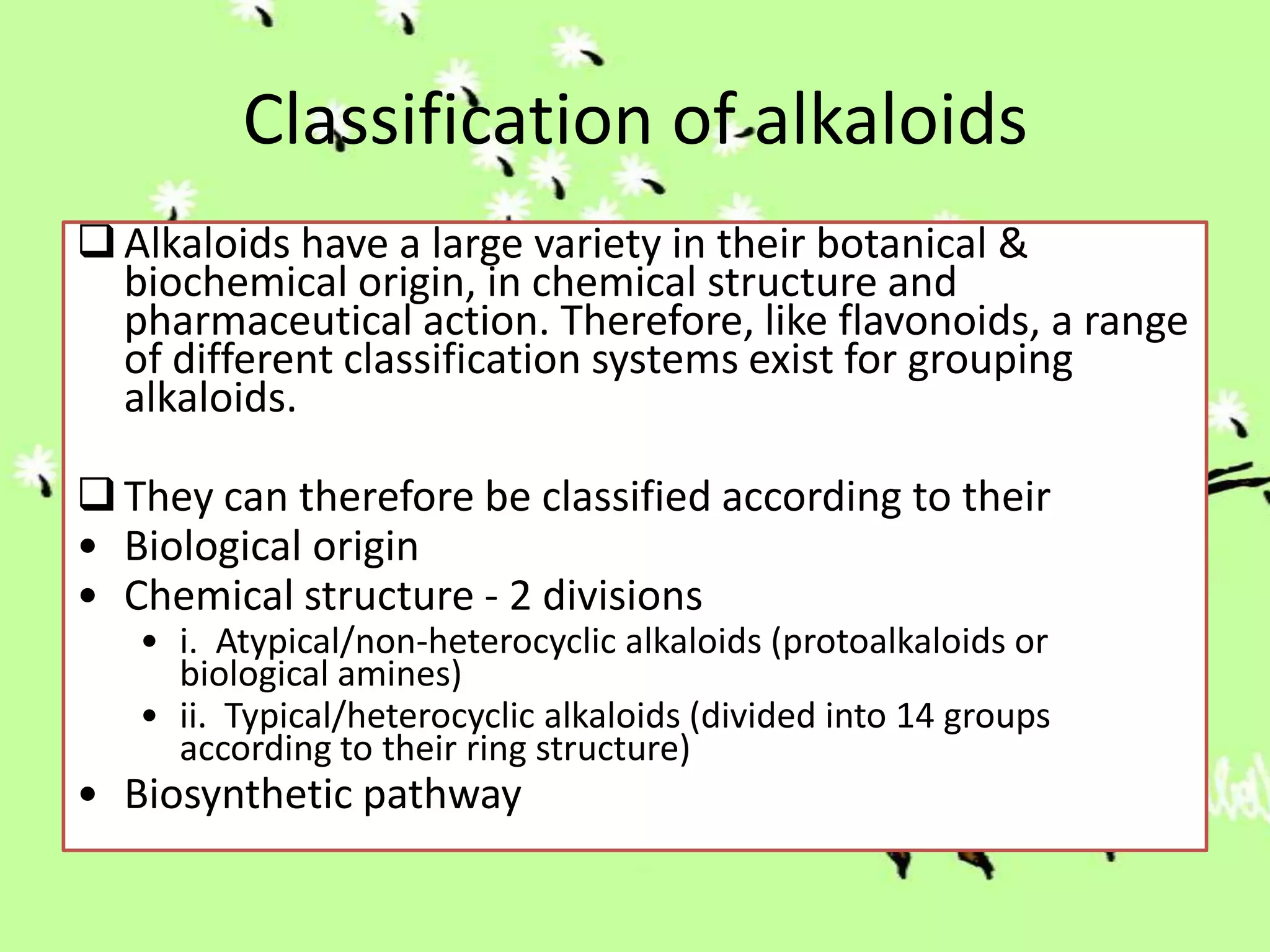 Chemistry of alkaloid | PPTX