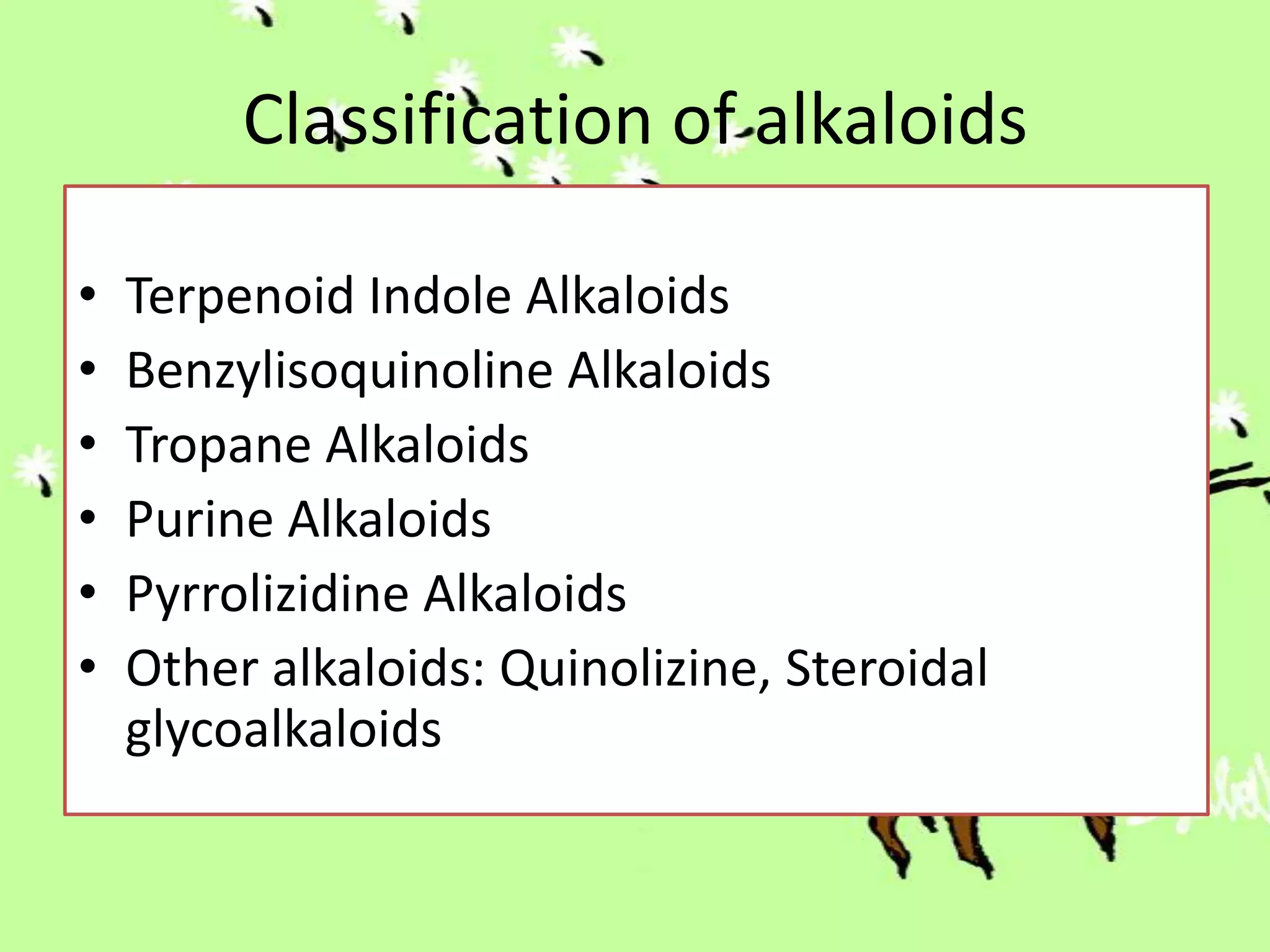 Chemistry of alkaloid | PPTX