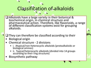 Chemistry of alkaloid | PPTX
