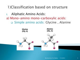 Aliphatic Amino Acids