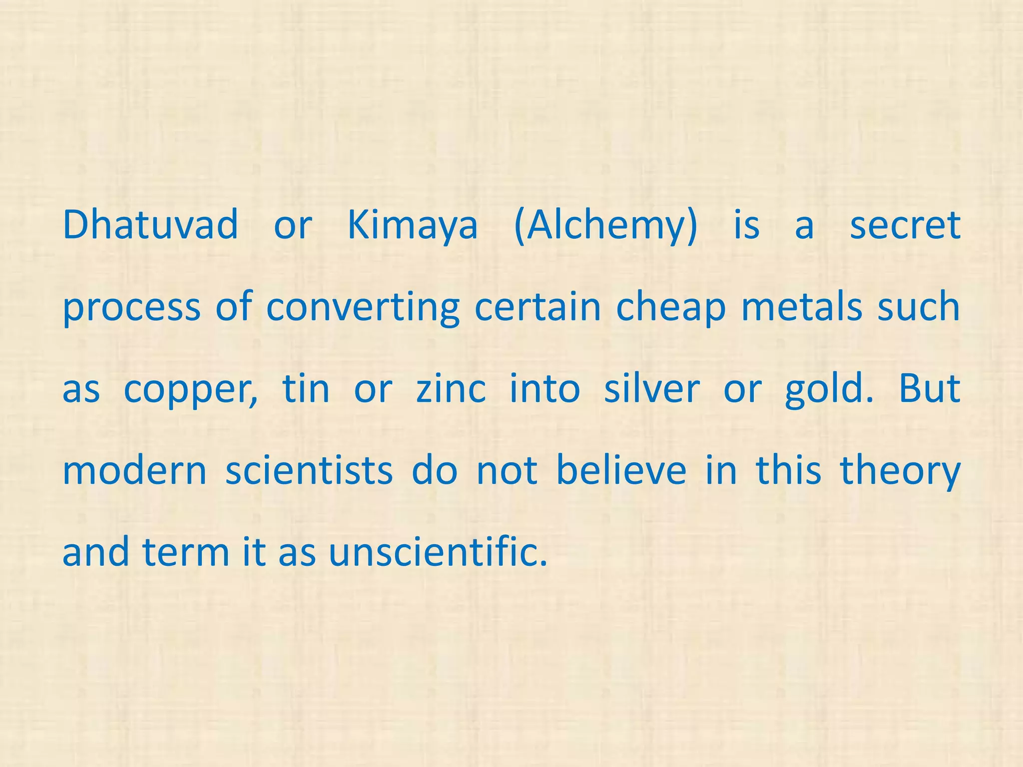 Chemistry of ancient india | PPTX