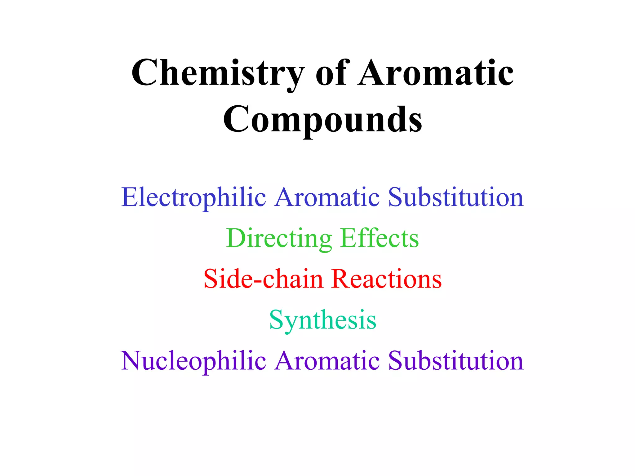 Chemistry of aromatic compounds | PPT