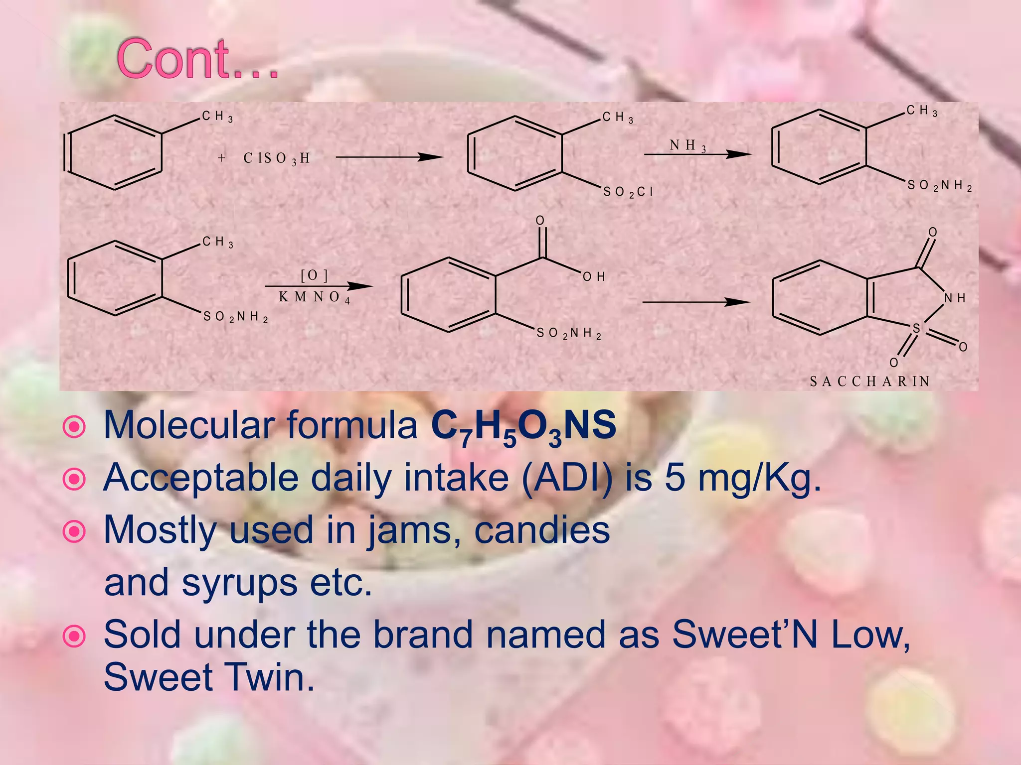 Chemistry of artificial sweeteners | PPTX