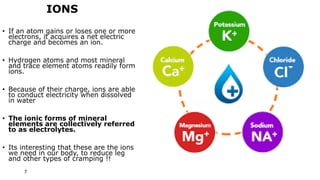 Chemistry of atoms and molecules of our body | PDF