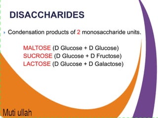Chemistry of carbohydrates and their structure | PPTX