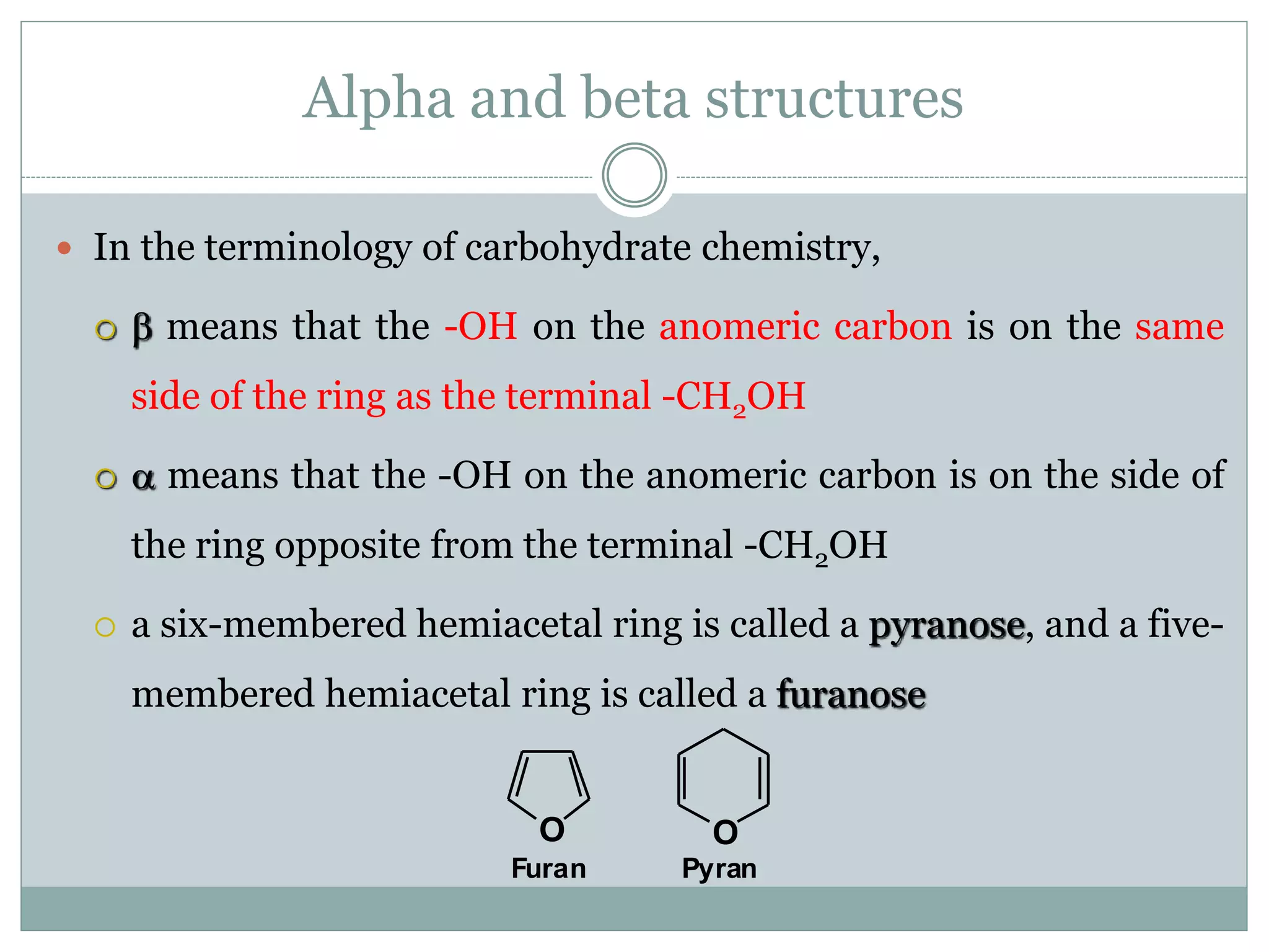 chemistry of carbohydrates | PPTX