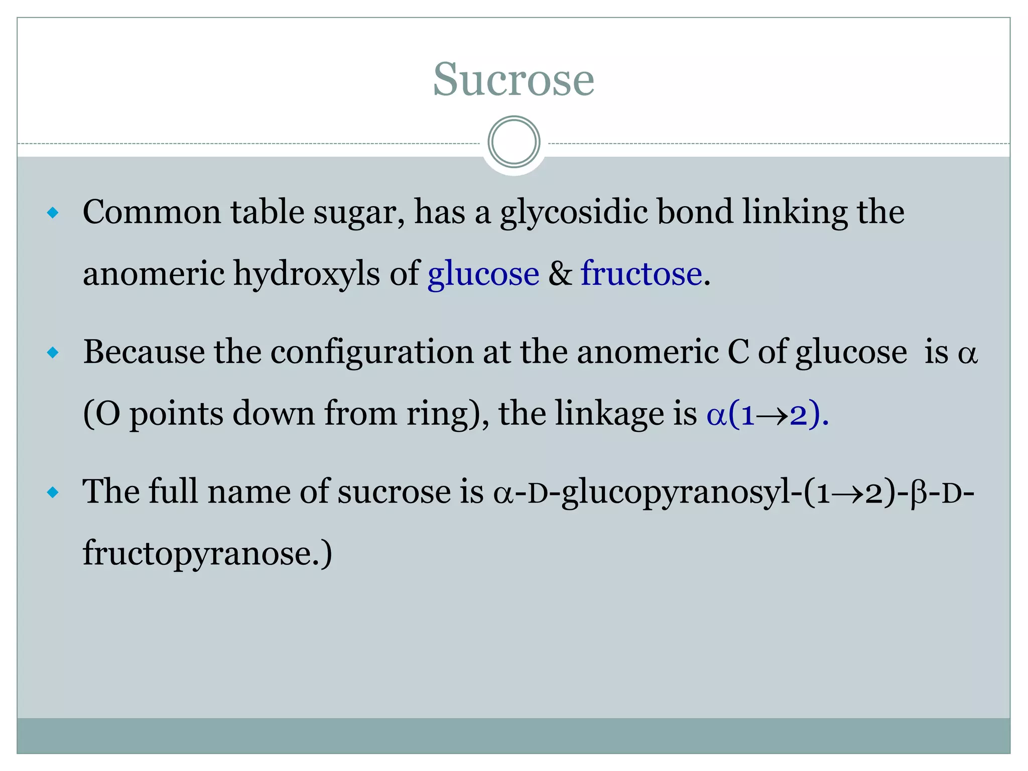 chemistry of carbohydrates | PPTX