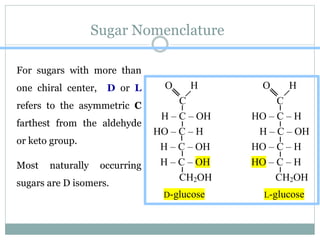 chemistry of carbohydrates | PPTX