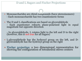 chemistry of carbohydrates | PPTX