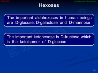 Chemistry of carbohydrates | PPTX