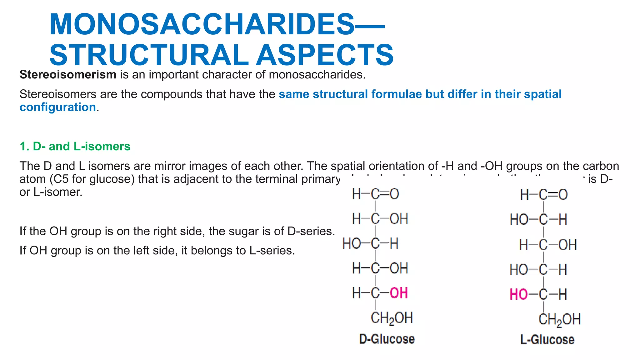 Chemistry of carbohydrates | PPTX
