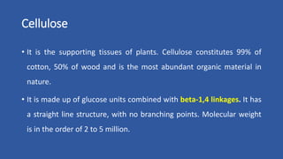 Chemistry of carbohydrates polysaccharides part -3 homoglycans | PPTX