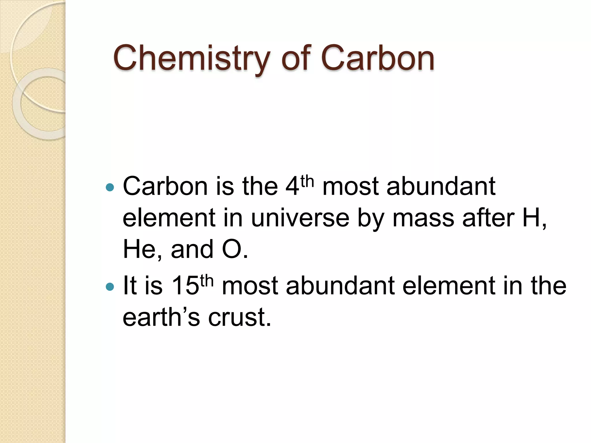 Chemistry of carbon | PPT