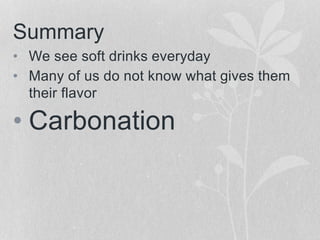 Chemistry of carbonation | PPTX