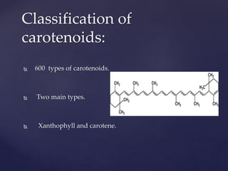 Chemistry of carotenoids | PPTX
