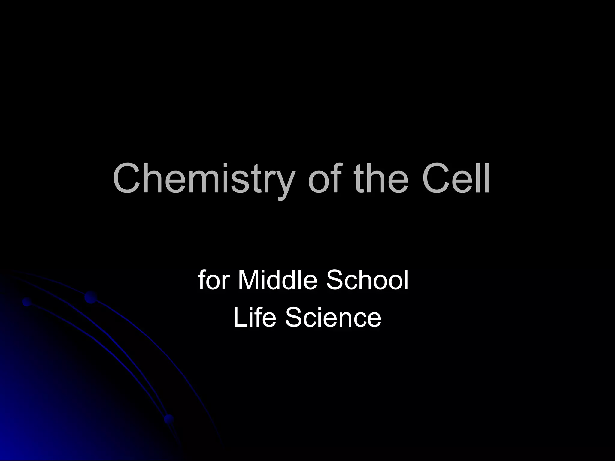 Chemistry Of Cells | PPT