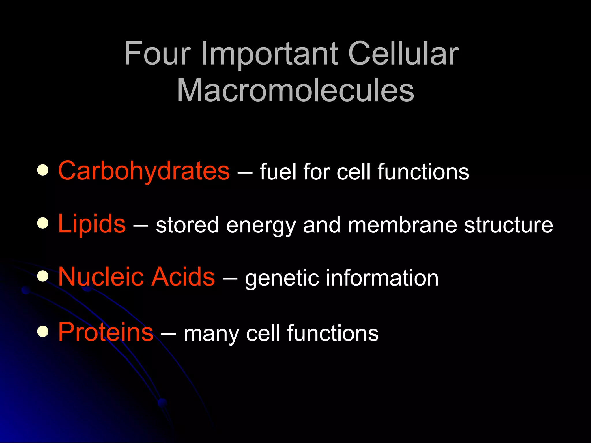 Chemistry Of Cells | PPT