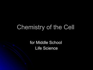 Chemistry Of Cells | PPT