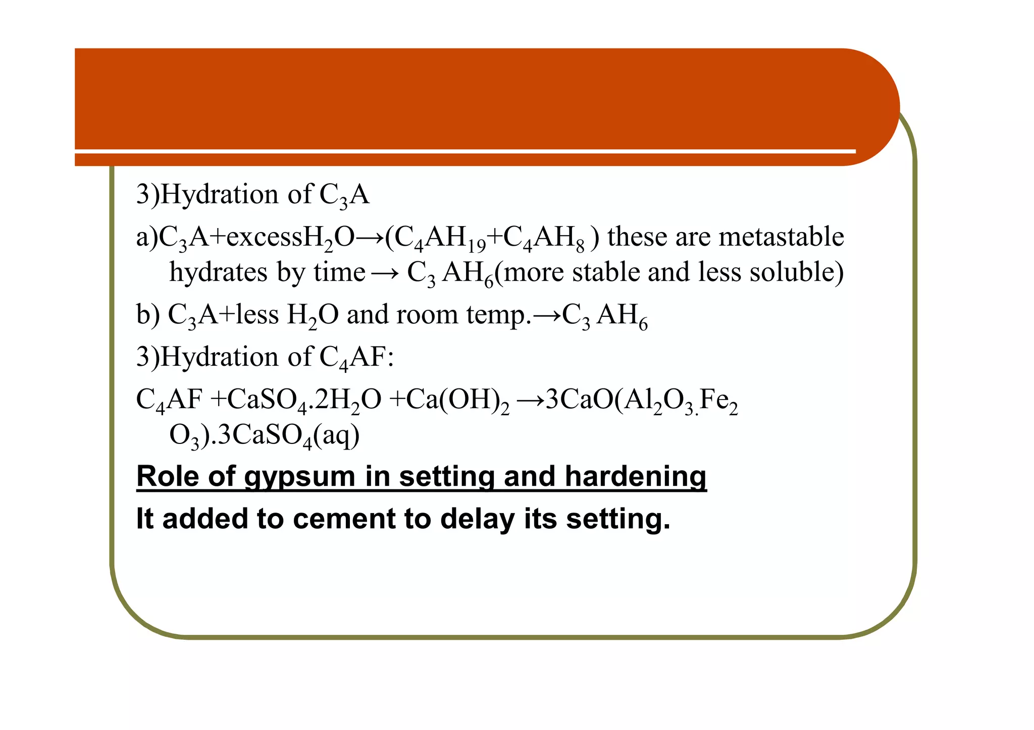 Chemistry of cement | PDF