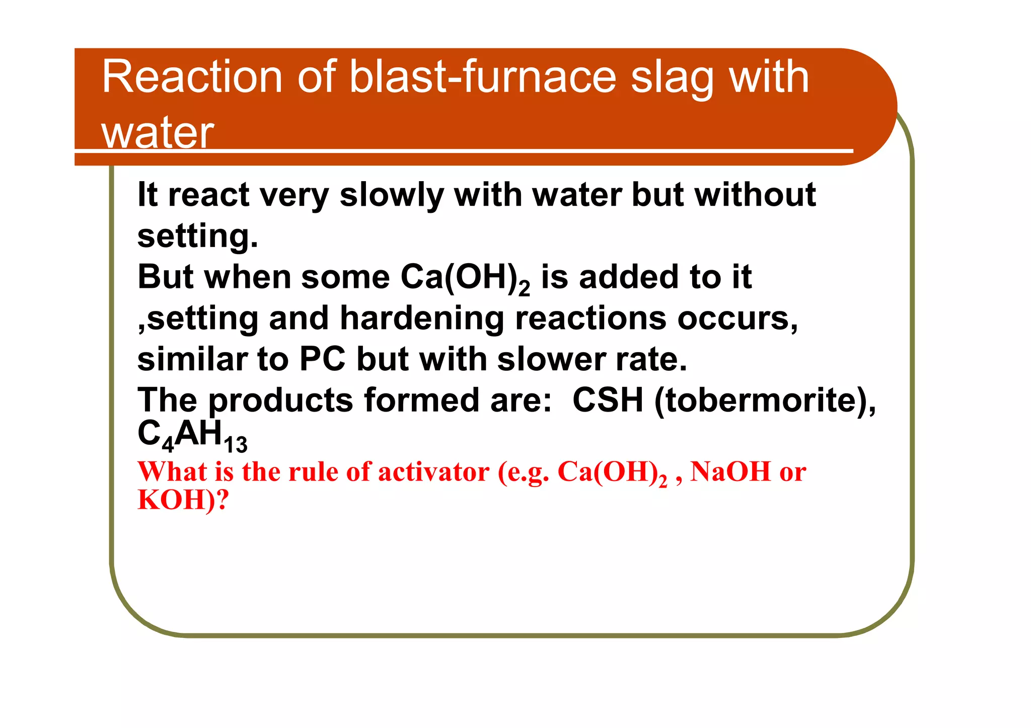 Chemistry of cement | PDF
