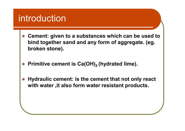 Chemistry of cement | PDF