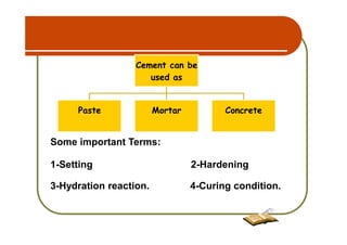 Chemistry of cement | PDF