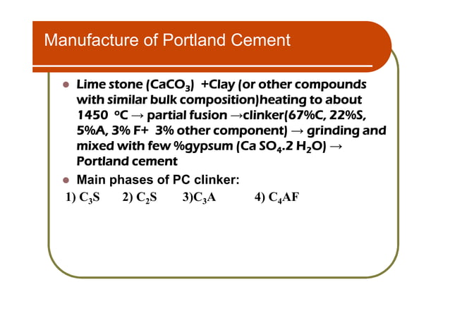 Chemistry of cement | PPT | Free Download