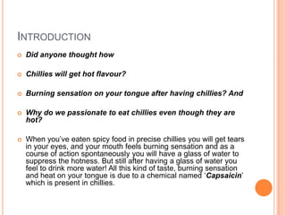 Chemistry of chillies | PPT