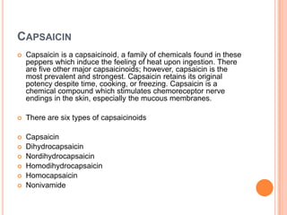 Chemistry of chillies | PPTX