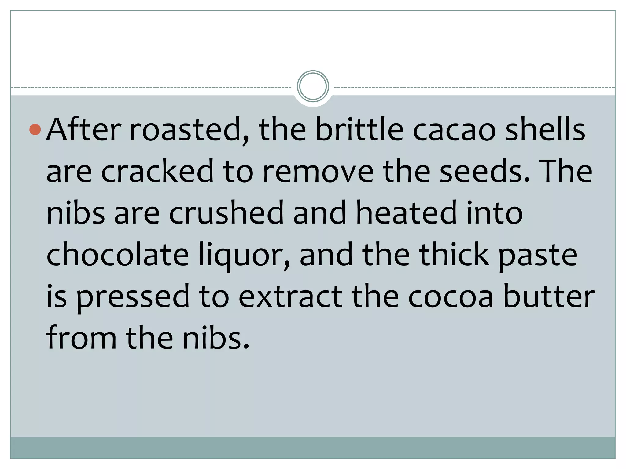 Chemistry of chocolate | PPTX
