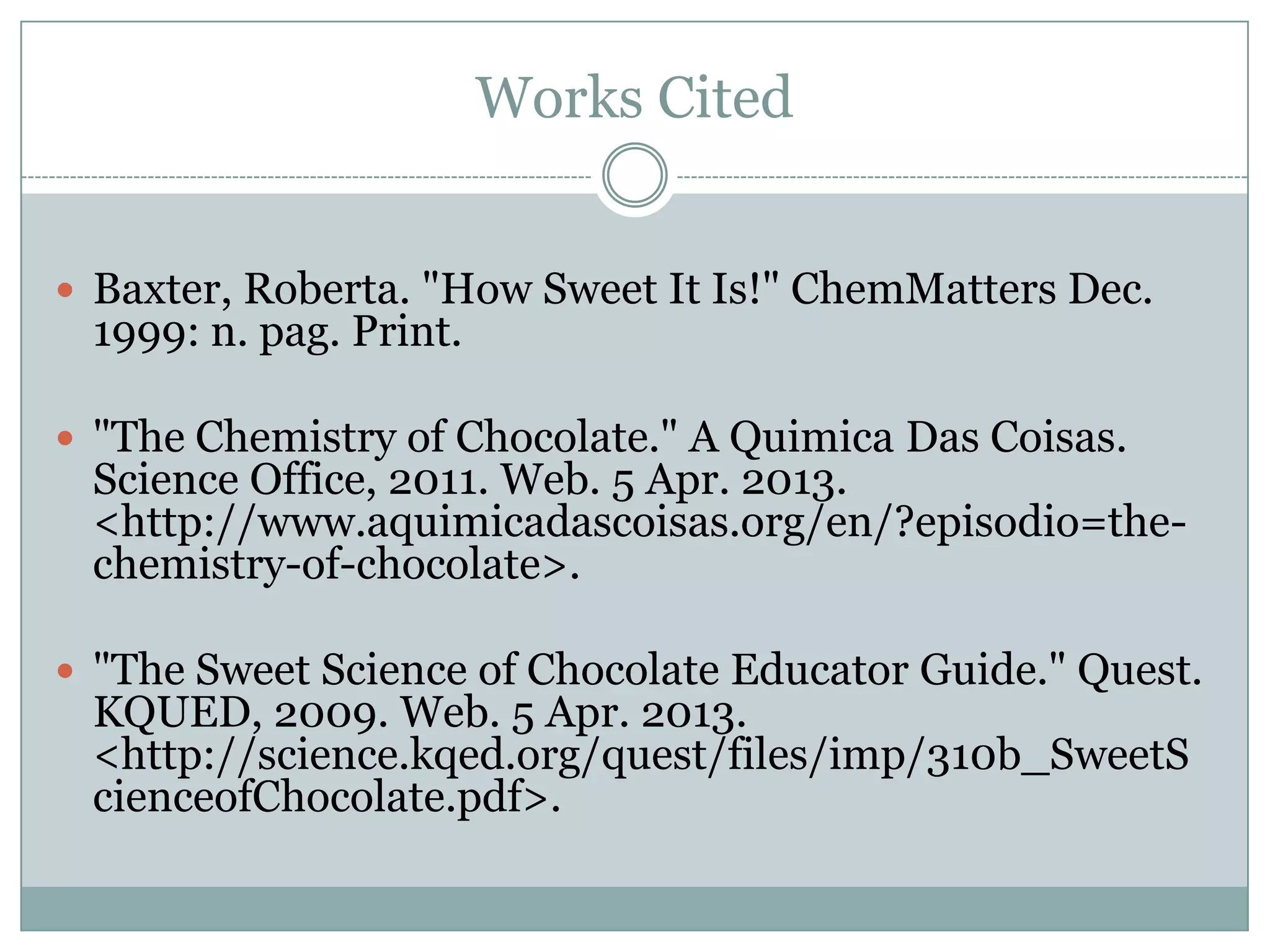 Chemistry of chocolate | PPTX