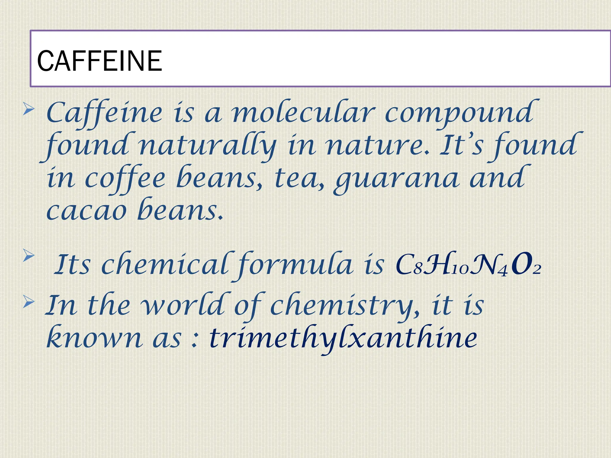 The Chemistry of Coffee , Chemistry behind the cup of a coffee | PPTX