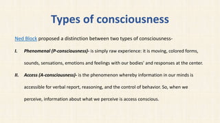 Chemistry of consciousness | PPTX