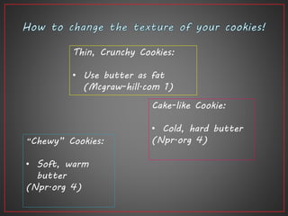 Chemistry of cookies ppt | PPTX