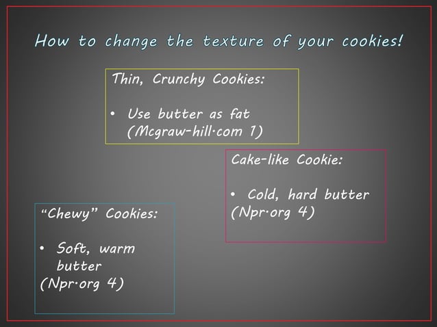 Chemistry of cookies ppt | PPTX