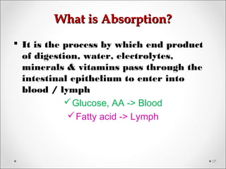 Chemistry of digestion & absorption | PPT