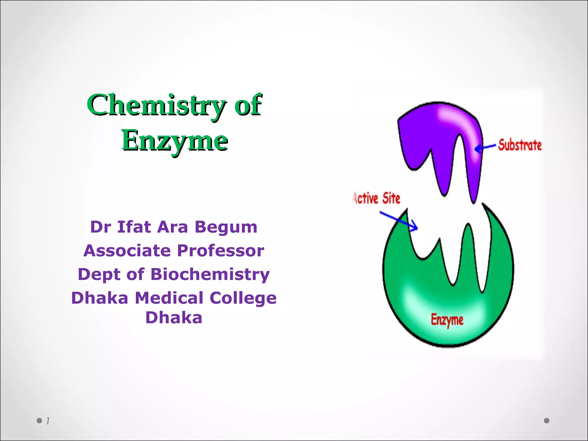 Chemistry of enzyme | PPT