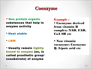 Chemistry of enzyme | PPT | Chemistry | Science