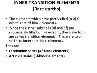 Chemistry of f block elements | PPTX