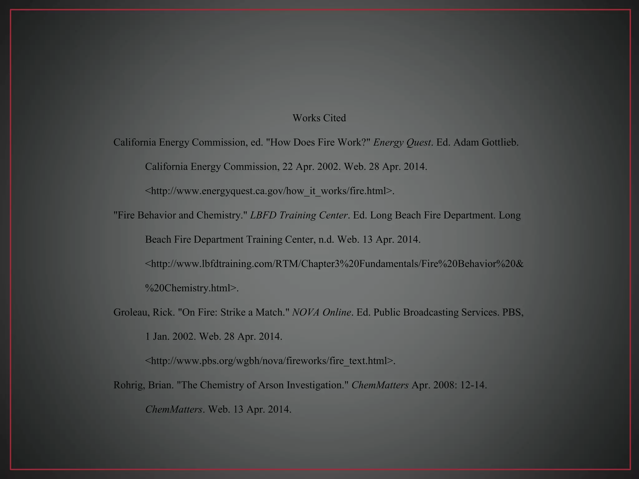 Chemistry of Fire and Arson Investigation | PPTX