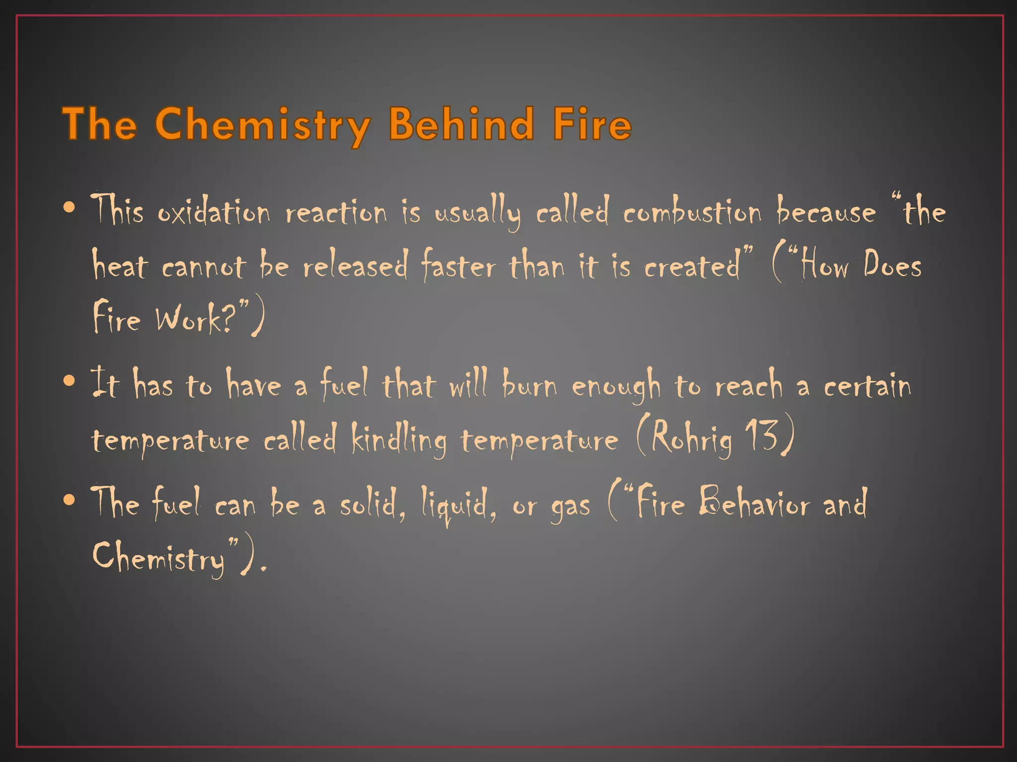 Chemistry of fire and arson investigation | PPTX