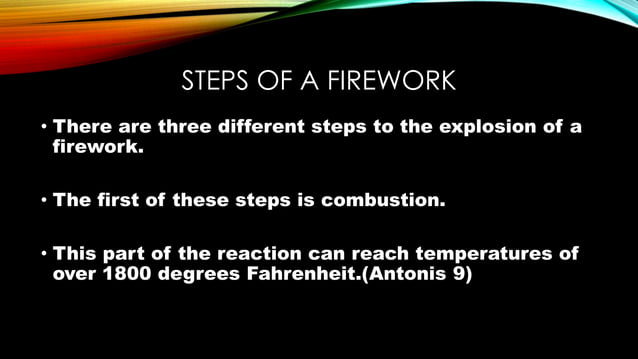 Chemistry of fireworks | PPTX
