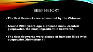 Chemistry of fireworks | PPTX