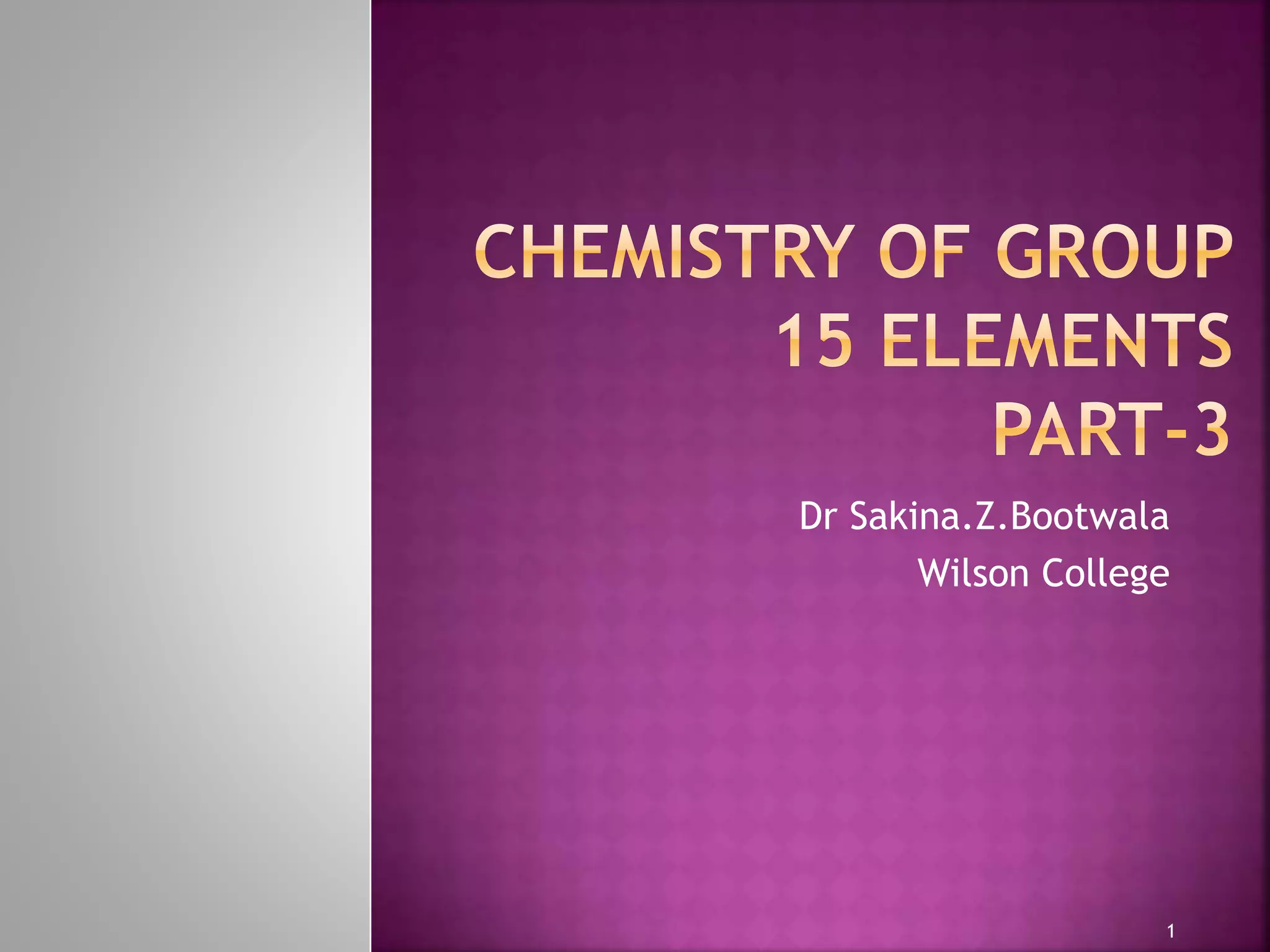 Chemistry of group 16 elements part 3 | PPT