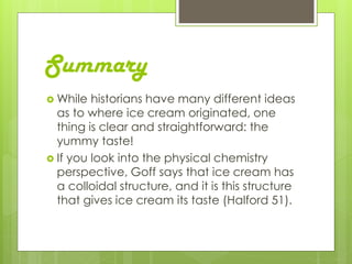 Chemistry of Ice Cream | PPTX