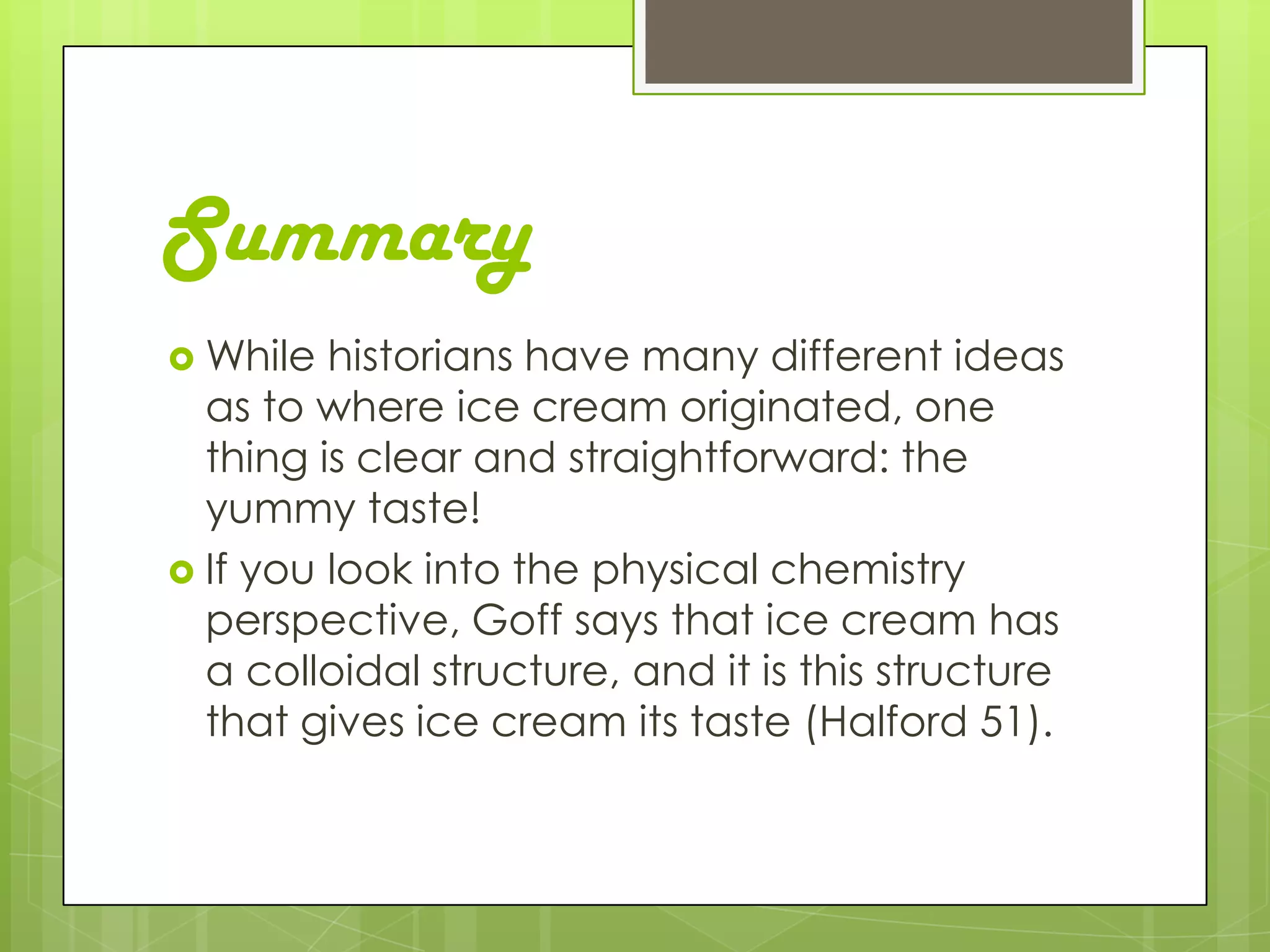 Chemistry of Ice Cream | PPTX