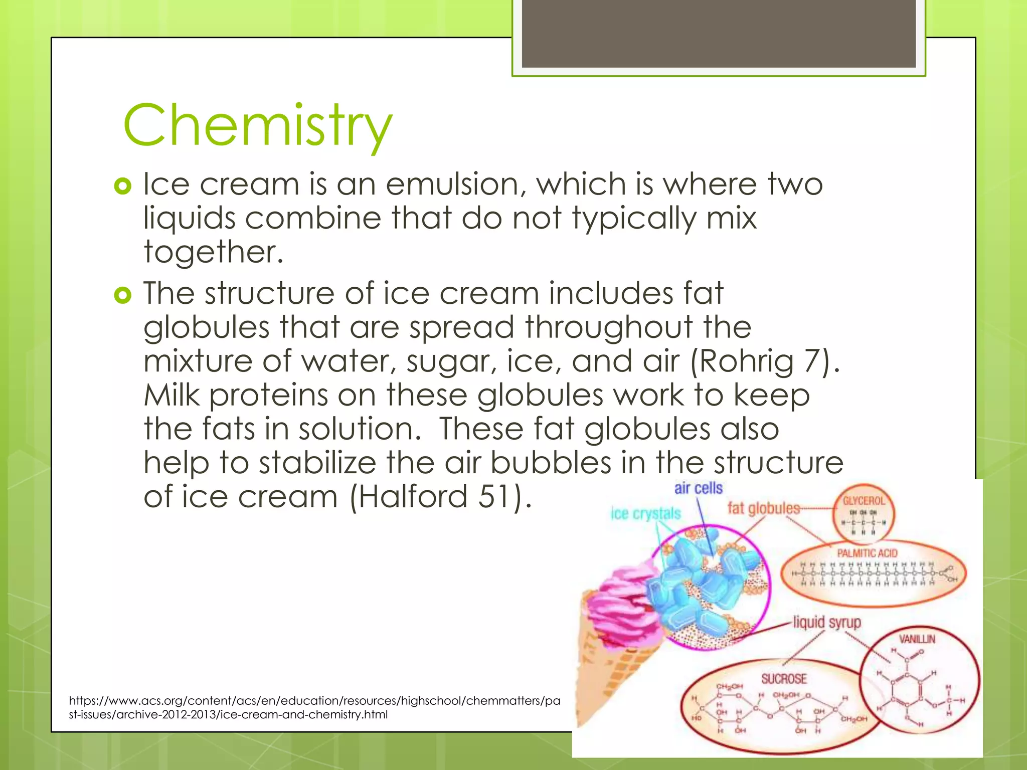 Chemistry of Ice Cream | PPTX