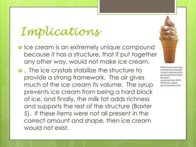 Chemistry of Ice Cream | PPT